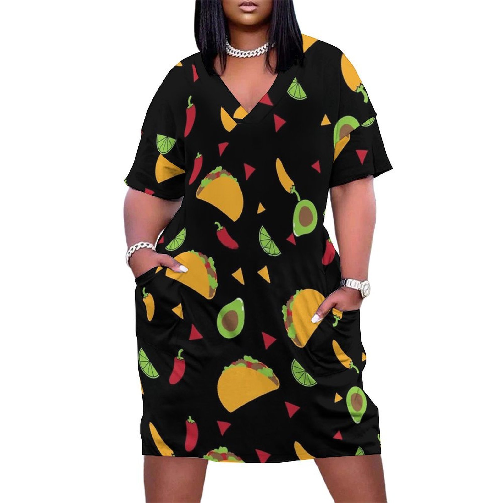 It’s Taco Tuesday Everyday! Loose Pocket Dress Dresses Summer Summer ...