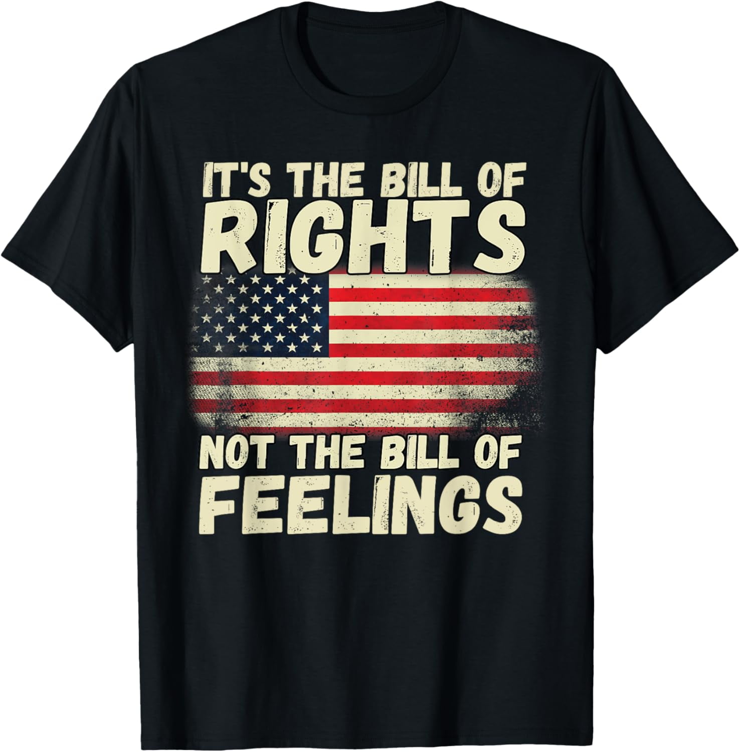 It's The Bill Of Rights Not The Bill Of Feelings USA Flag T-Shirtmen ...