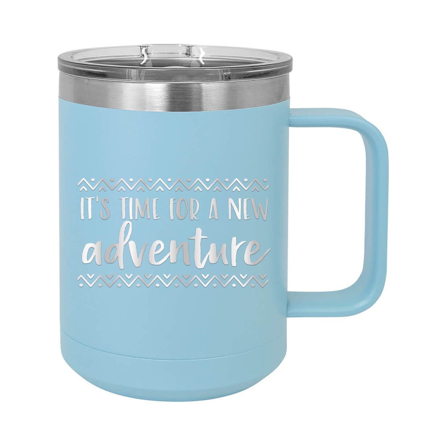 It's Time For A New Adventure - Engraved Coffee Mug with Handle Cup ...