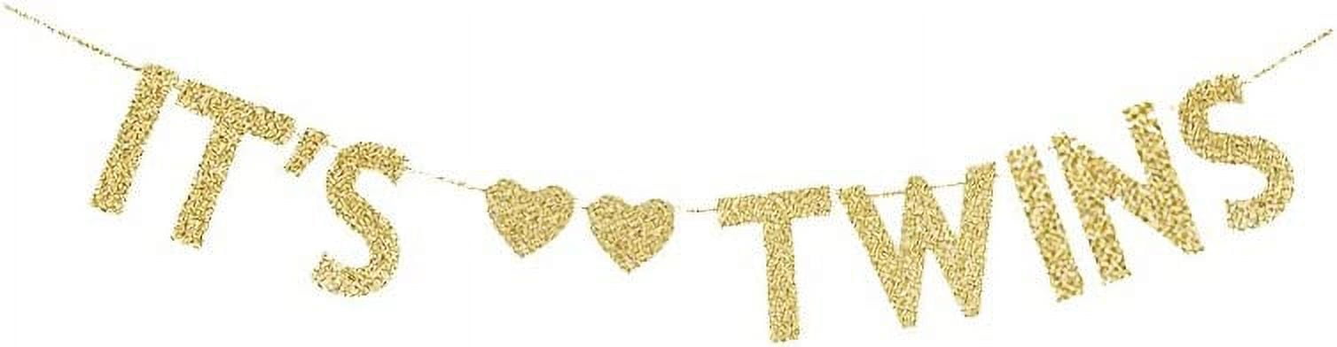 It's Twins Banner, Twins Baby Shower Party/Gender Reveal Party ...