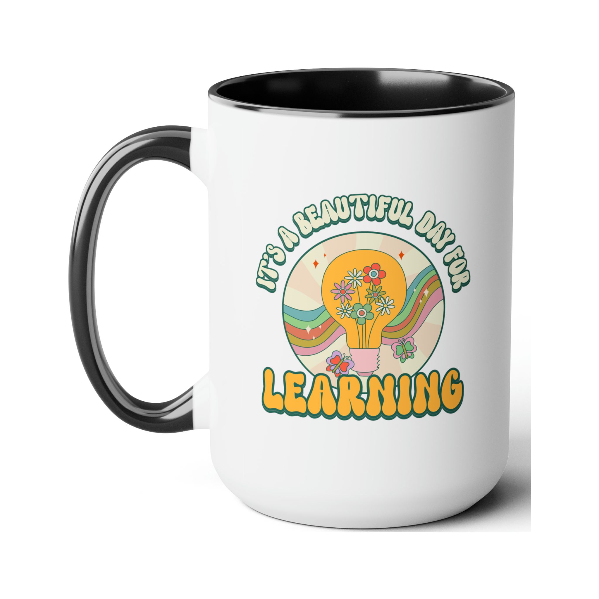 It's a Beautiful Day For Learning Retro Teacher Appreciation Two-Tone ...