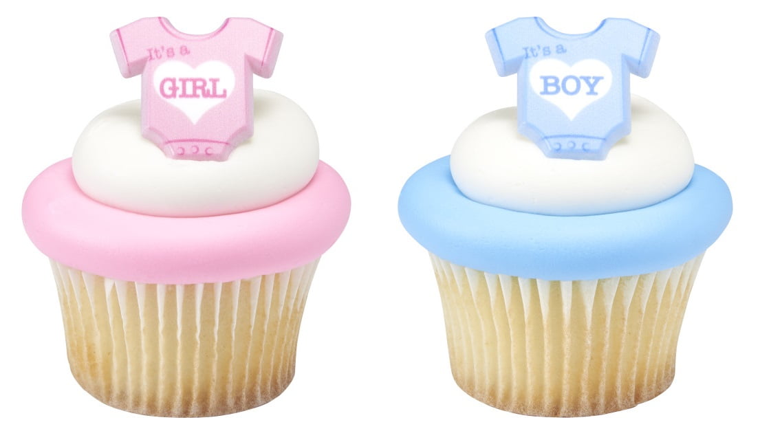 It's a Boy Girl Gender Reveal Cake Toppers, by DalvayDelights 24 Count ...