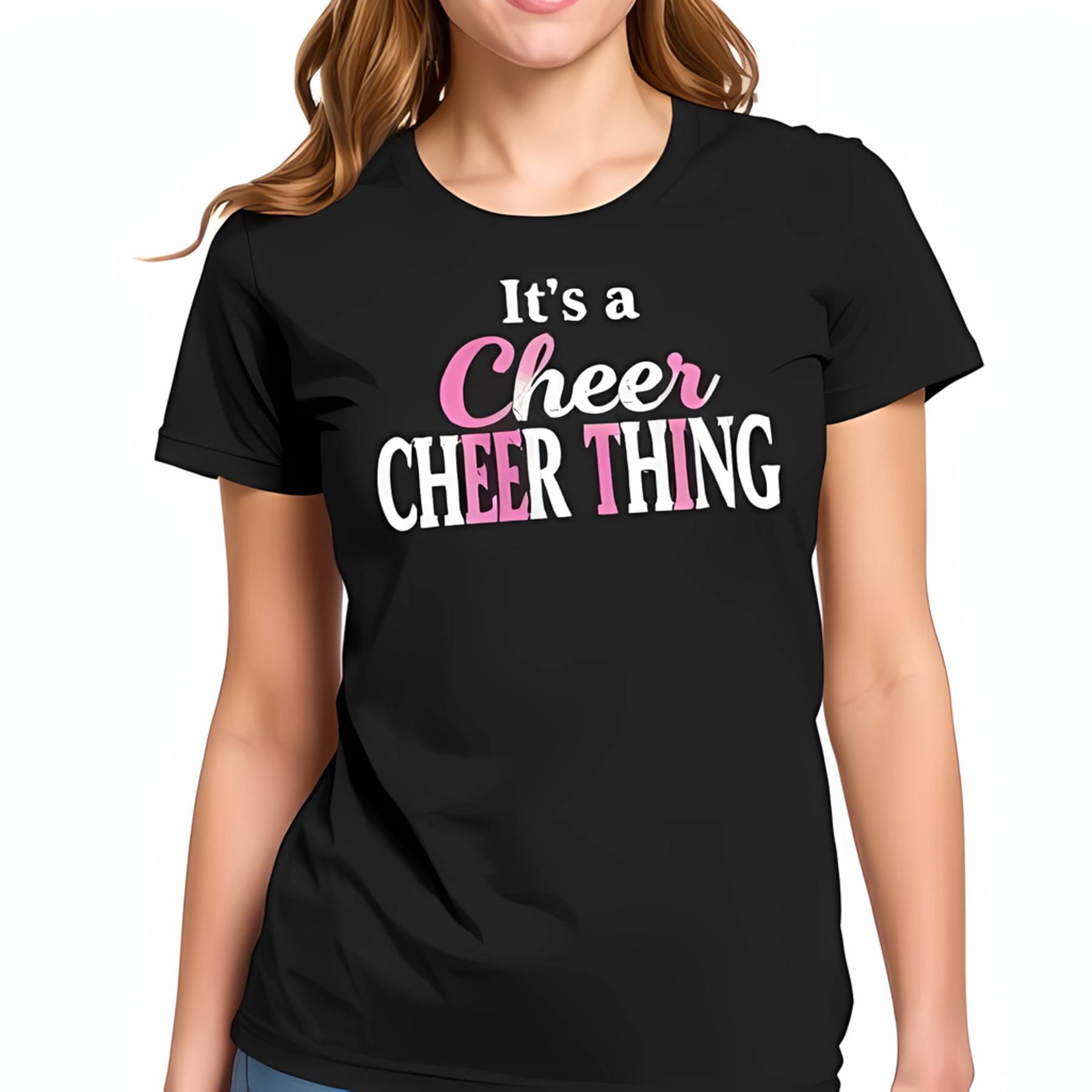 It's a Cheer Cheer Thing Cotton Short Sleeve T-Shirt - Fun White & Pink ...