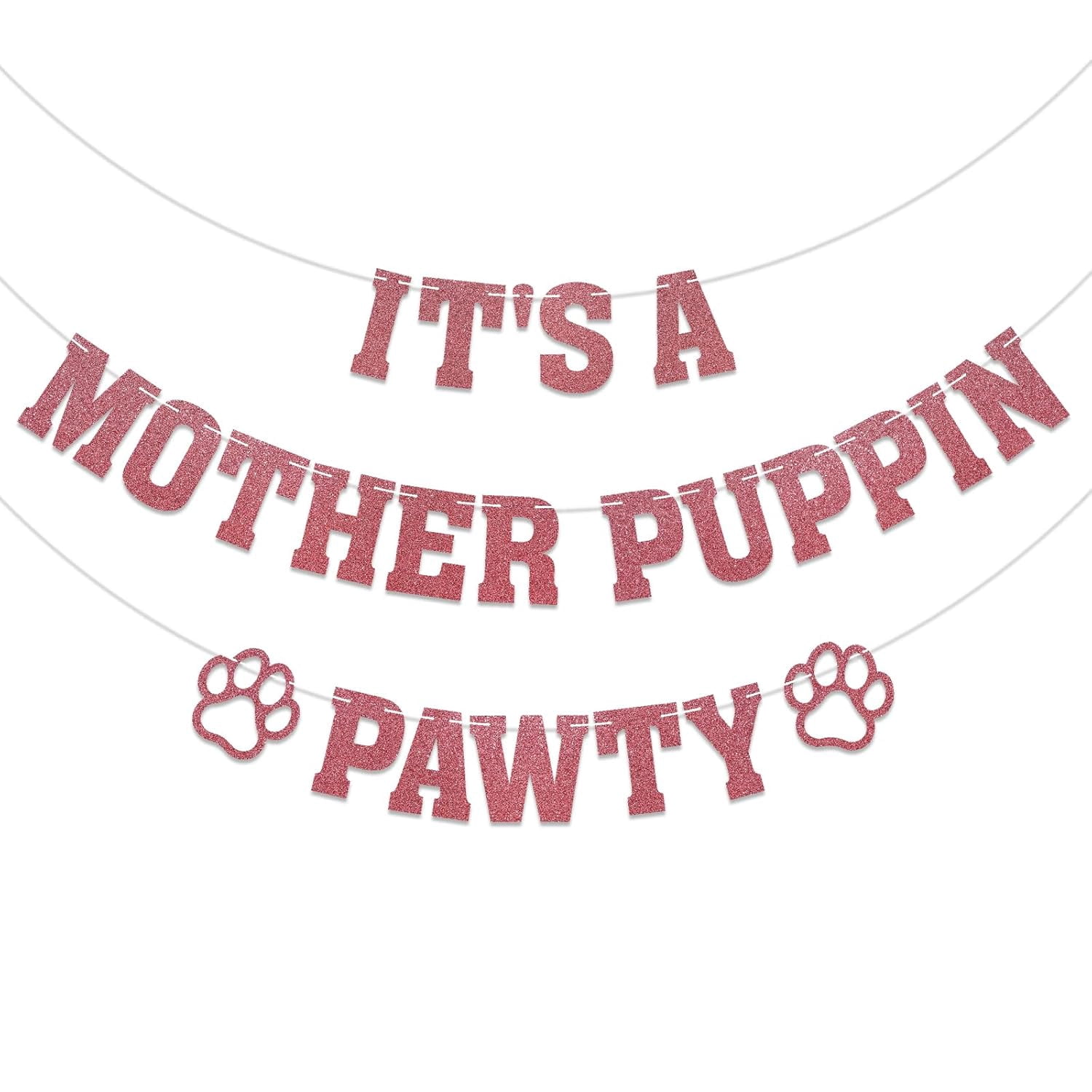 It's a Mother Puppin Pawty Banner - Dog Birthday Party Decorations, Pet ...