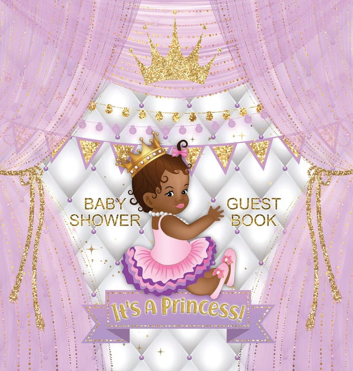 It's a Princess: Baby Shower Guest Book with African American Royal ...