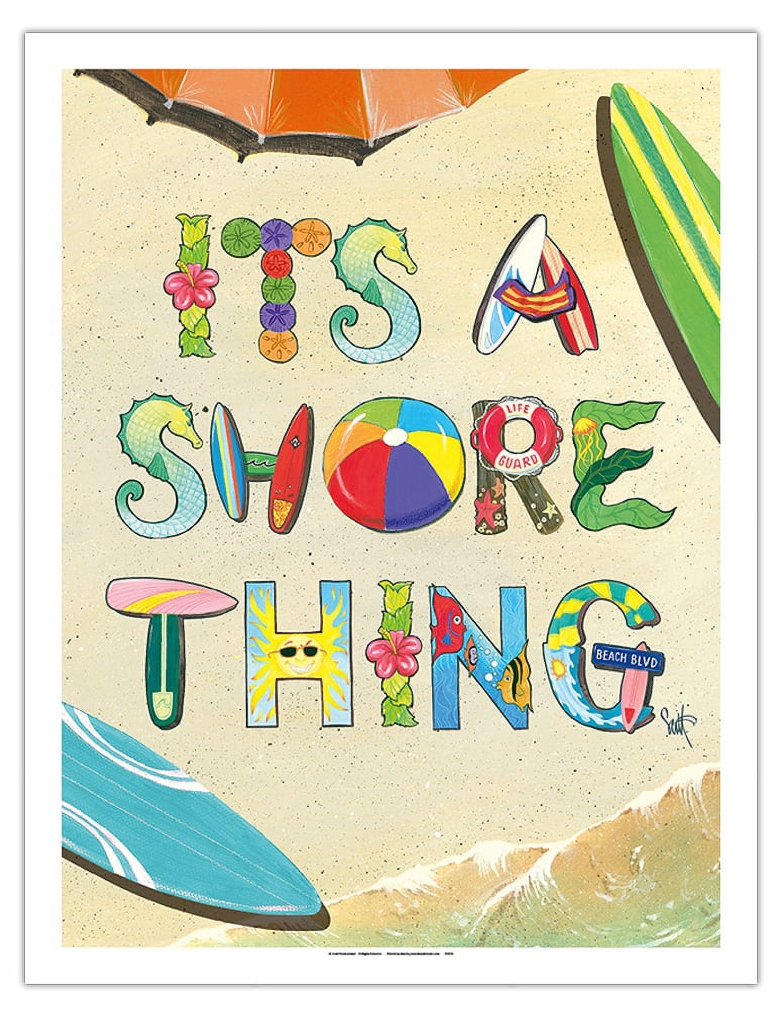 It's a Shore Thing - Beach Sand Art - From an Original Color Painting ...