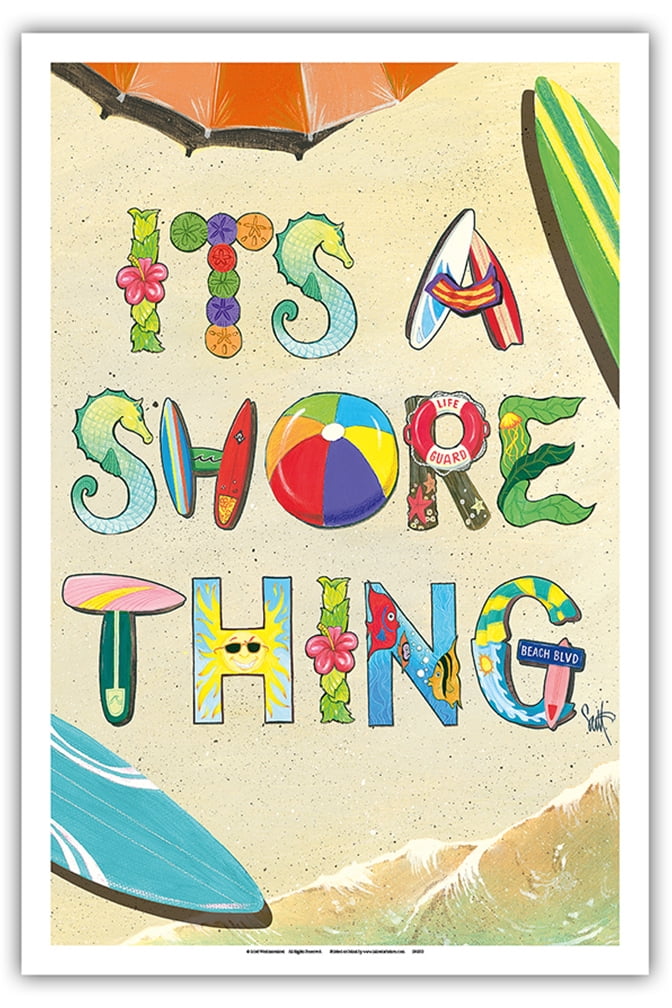 It's a Shore Thing - Beach Sand Art - From an Original Color Painting ...