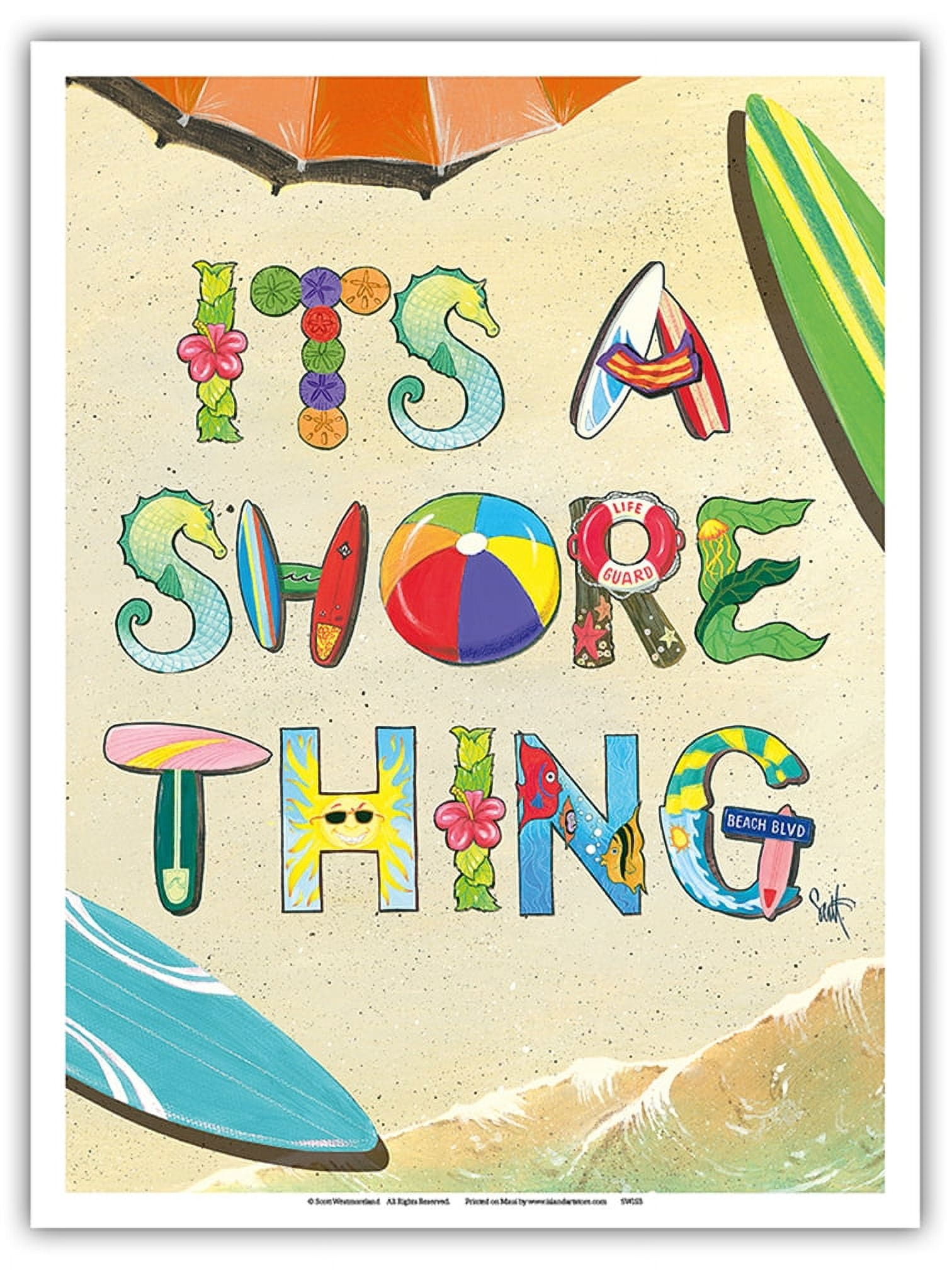 It's a Shore Thing - Beach Sand Art - From an Original Color Painting ...