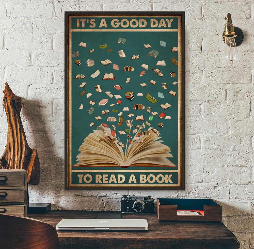It's a good day to read a book vintage poster 11 x 17 Inch Poster ...