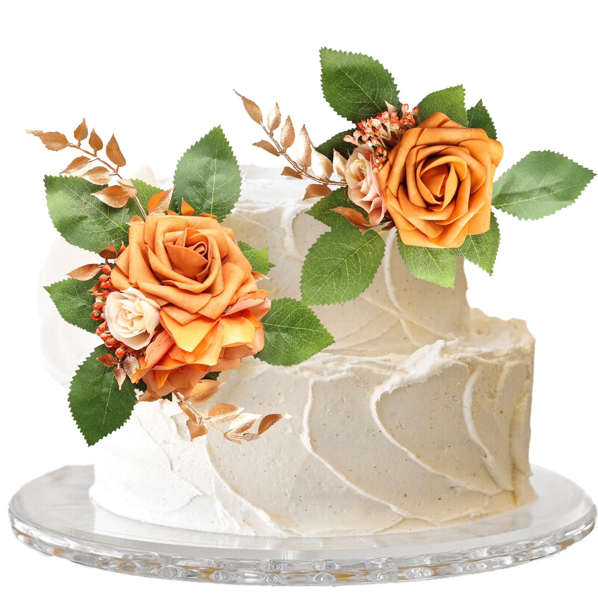 Gyufise 2Pcs Pre-made FEV6 Boho Cake Toppers Flower Cake Decorations ...