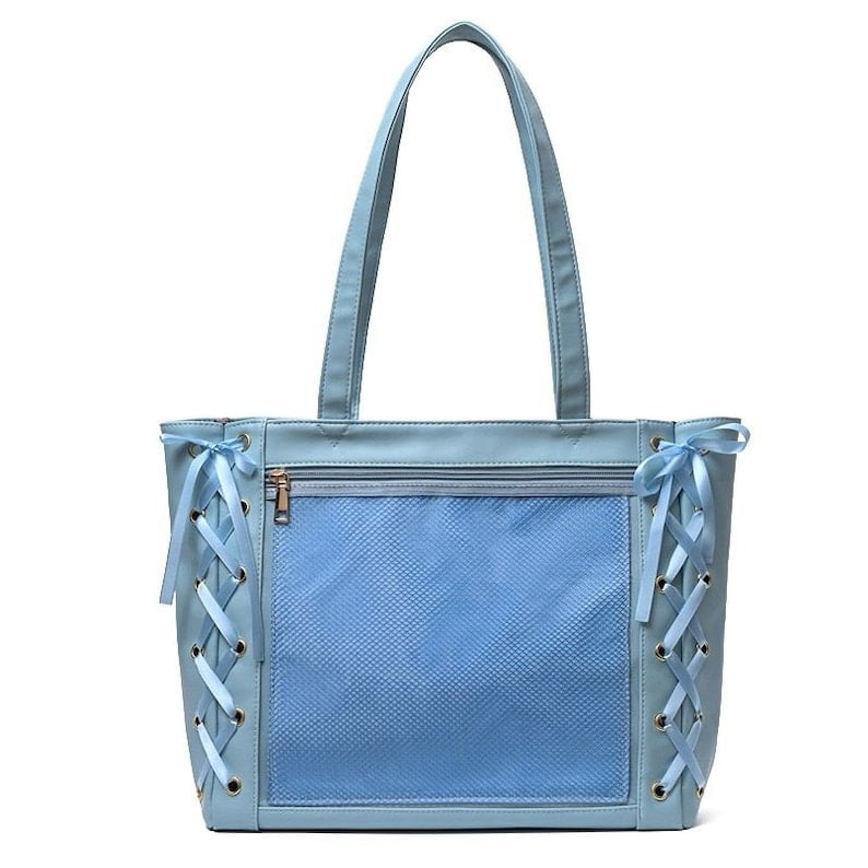 Ita Leather Bag Large Tote Leather Kawaii Japanese Gothic Punk Pin ...