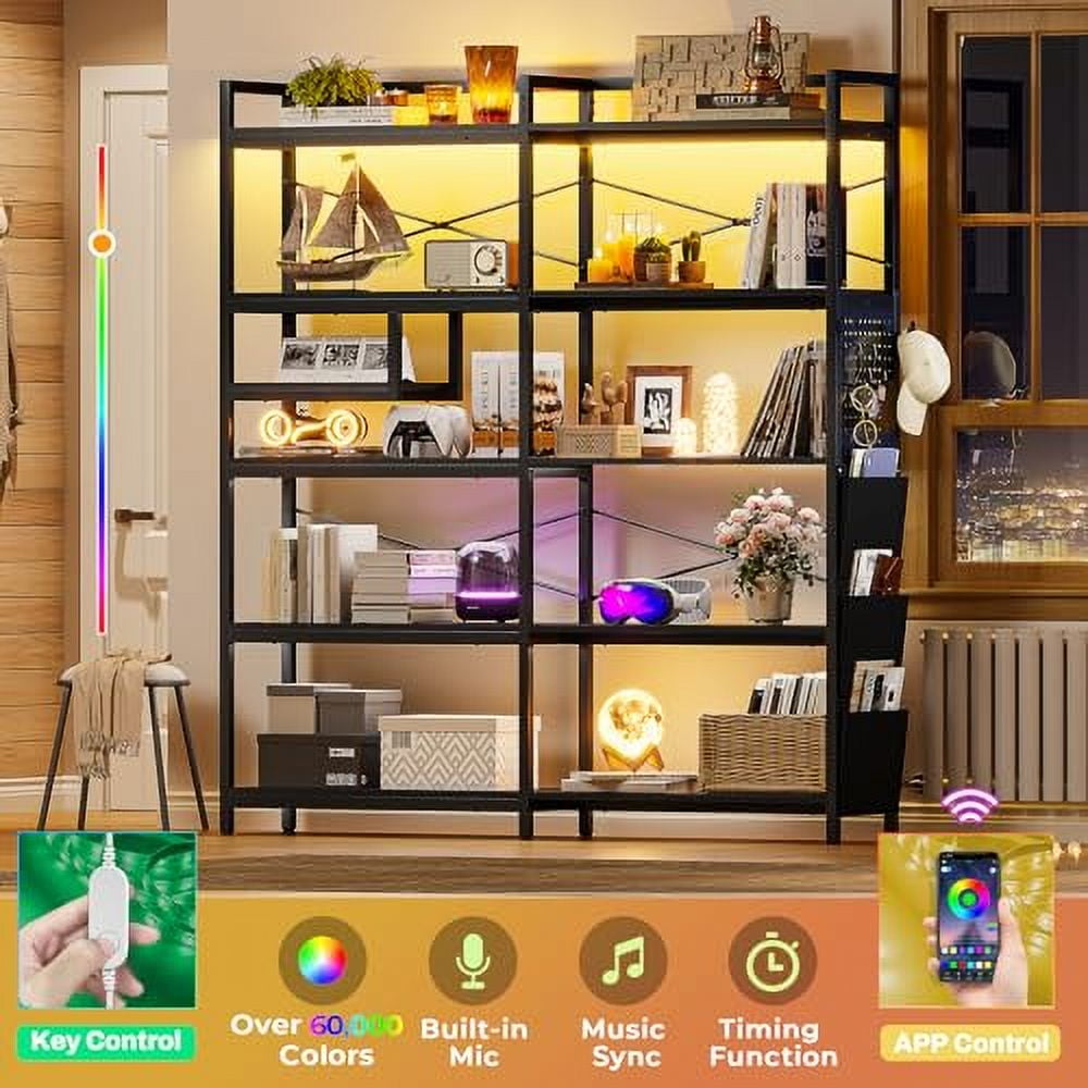 Itaar Corner Bookshelf, Convertible 5-Tier Bookshelves with Storage or ...