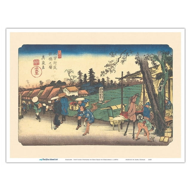 Itabashi Station - from Sixty-nine Stations of Kiso Road - Vintage ...