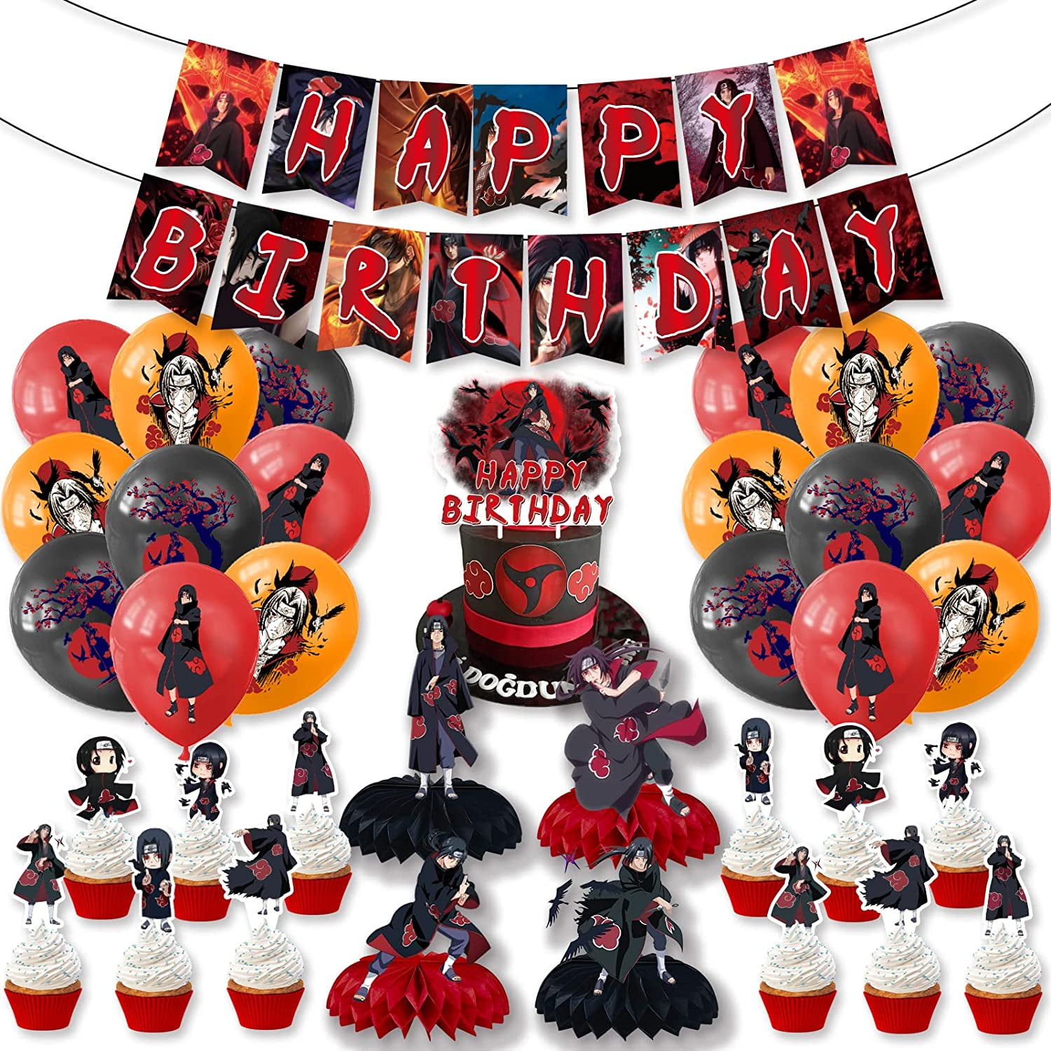 Itachi Birthday Party Decoration, Include Itachi Birthday Banner, Table ...