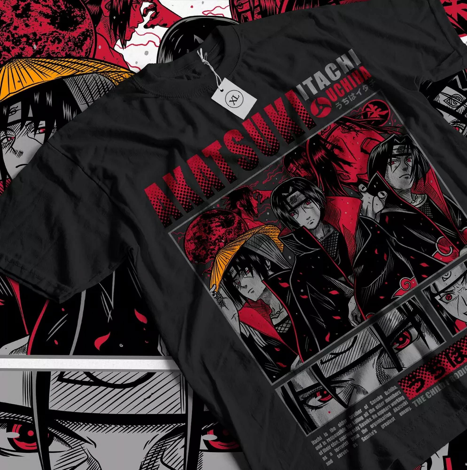 Itachi Uchiha T-Shirt Naruto Shippuden Japanese Anime Manga Style Shirt ...