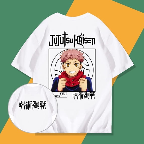 Itadori Yuji ‌ Jujutsu Kaisen ‌ Gojo Satoru T-shirt Casual Loose Cool ...