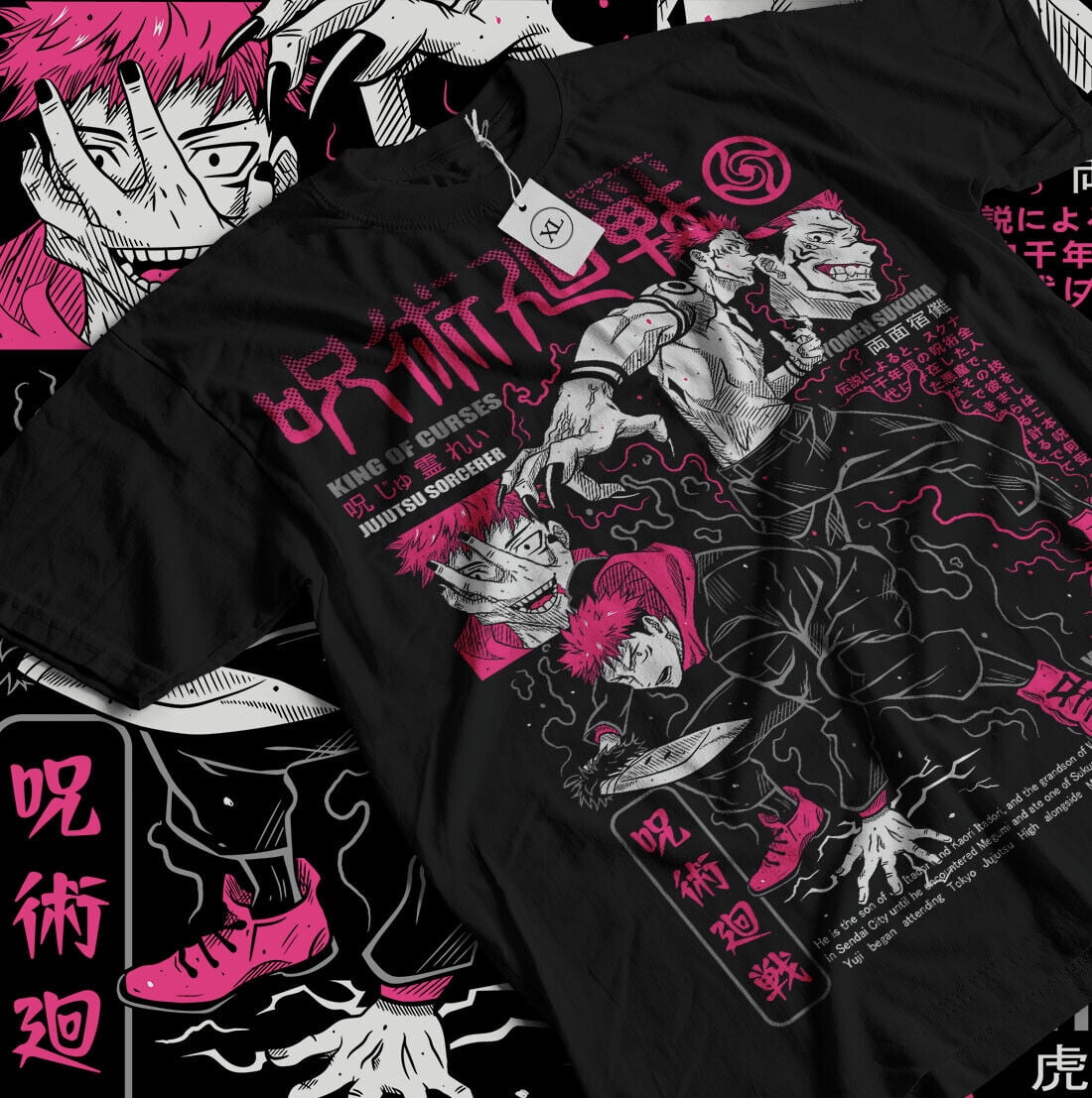 Itadori Yuji T-Shirt Jujutsu Kaisen Ryomen Sukuna Horror Anime Shirt ...
