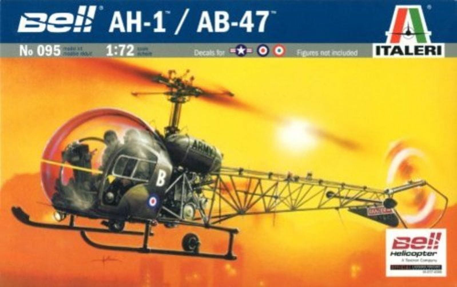 Italeri 0095 Bell AH-1/AB-47 1/72 Scale Plastic Model Kit - Walmart.com