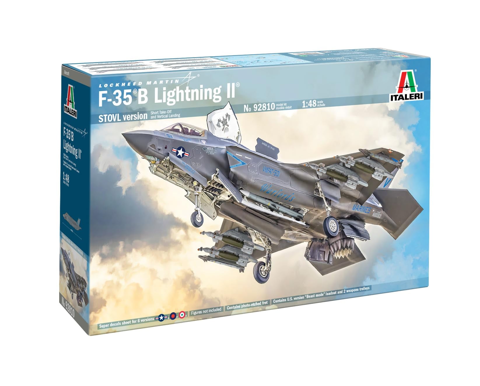 Italeri 92810 F-35B Lightning II 1:48 Scale Plastic Model Kit/Model ...