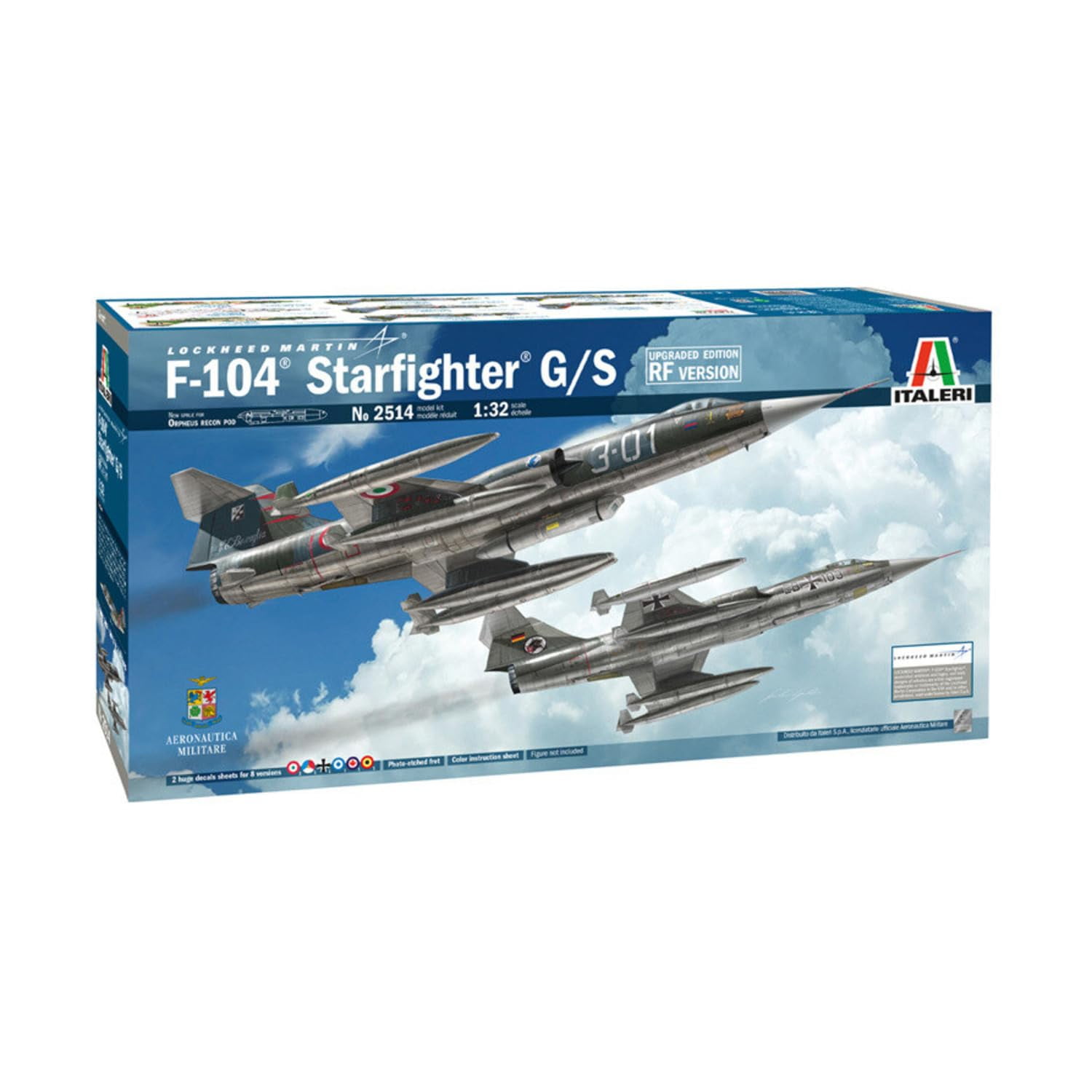 Italeri ITA2514 1:32 F-104G F-104S Starfighter Upgraded RF Version ...