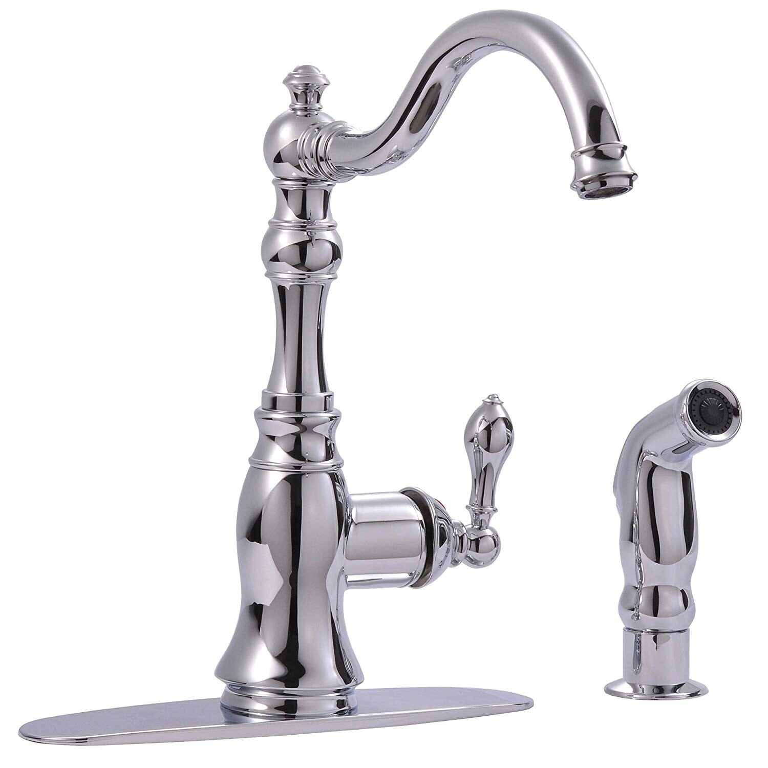 Italia Faucets Bellver 2 or 4 Hole 1-Handle Traditional Kitchen Faucet ...
