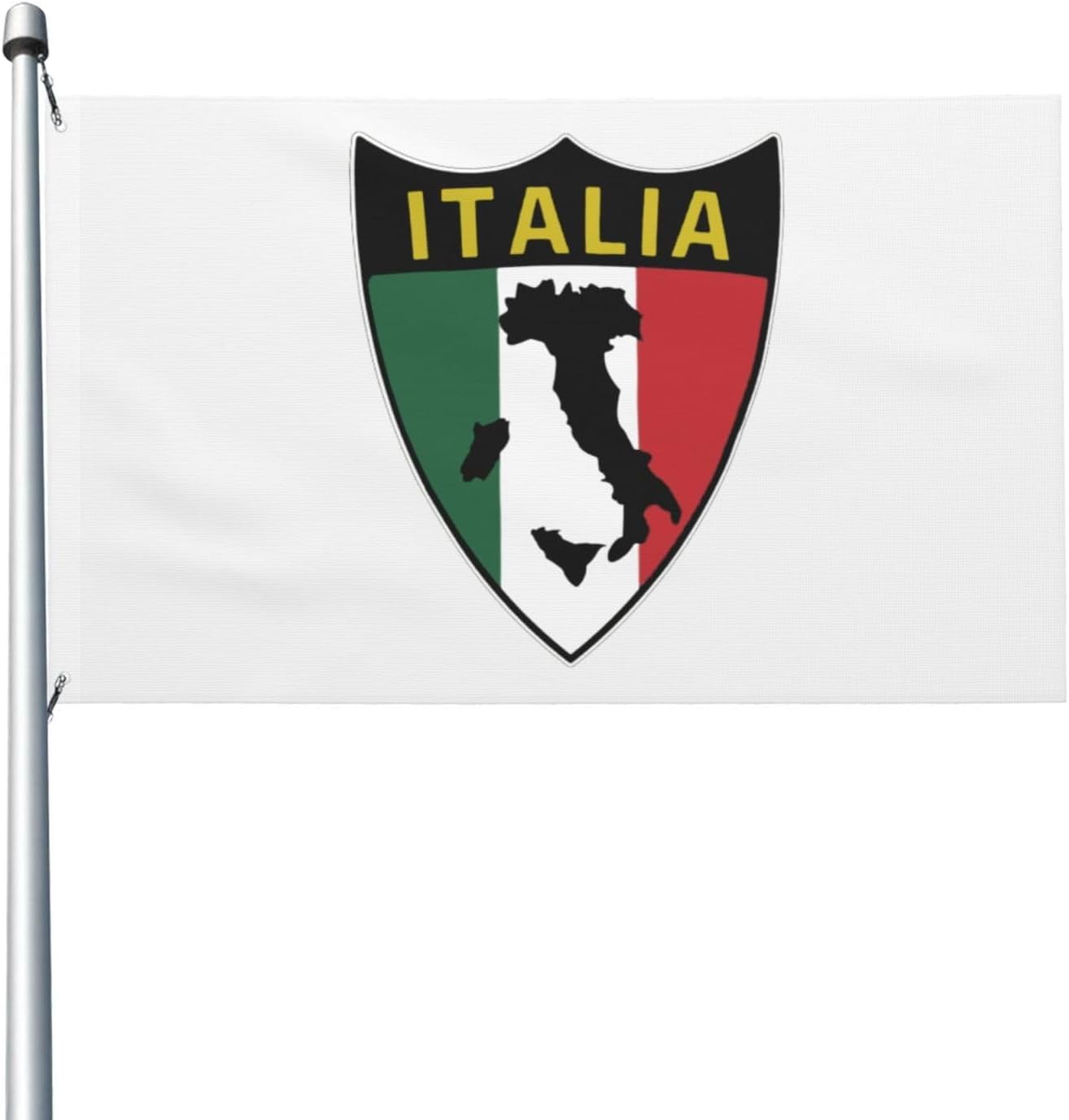 Italia-Flag-Shield-Love-Home-Italy- Flag 3x5 Ft Outdoor Decoration Banner Yard Flag With ...