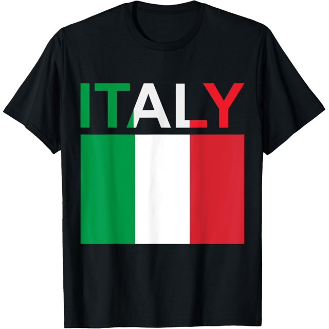 Italia Flag T-Shirt men and women can wear, black, white, gifts ...