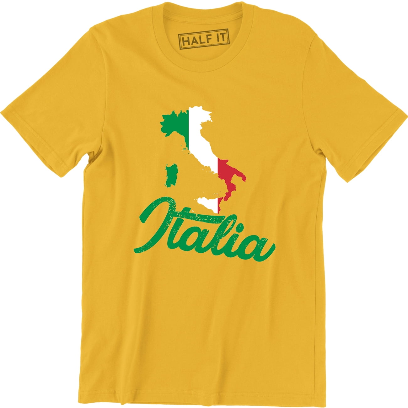 Italia Italian Flag Emblem - National Pride Country Symbol Men's Tee ...