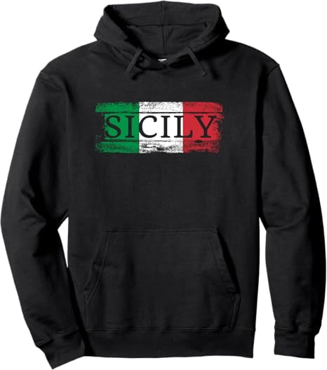 Italia Italian Flag I Vintage Sicily Italy Pullover Hoodie - Walmart.com