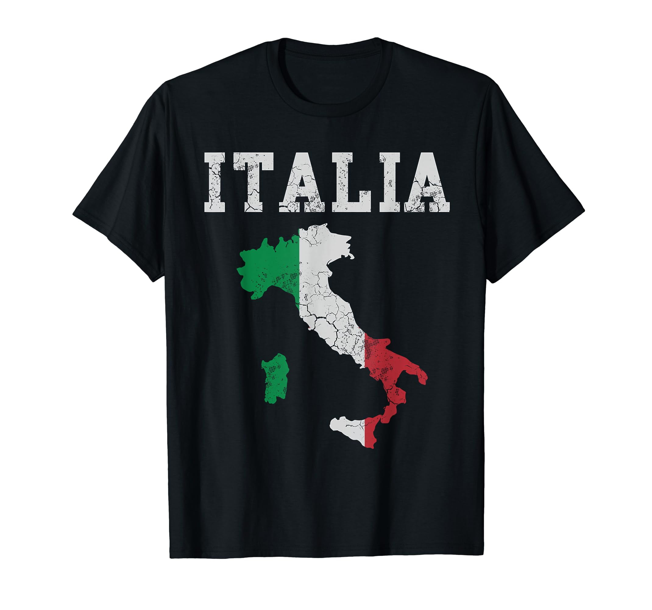 Italia Italy Flag Map Italian Italiano Family T-Shirt - Walmart.com