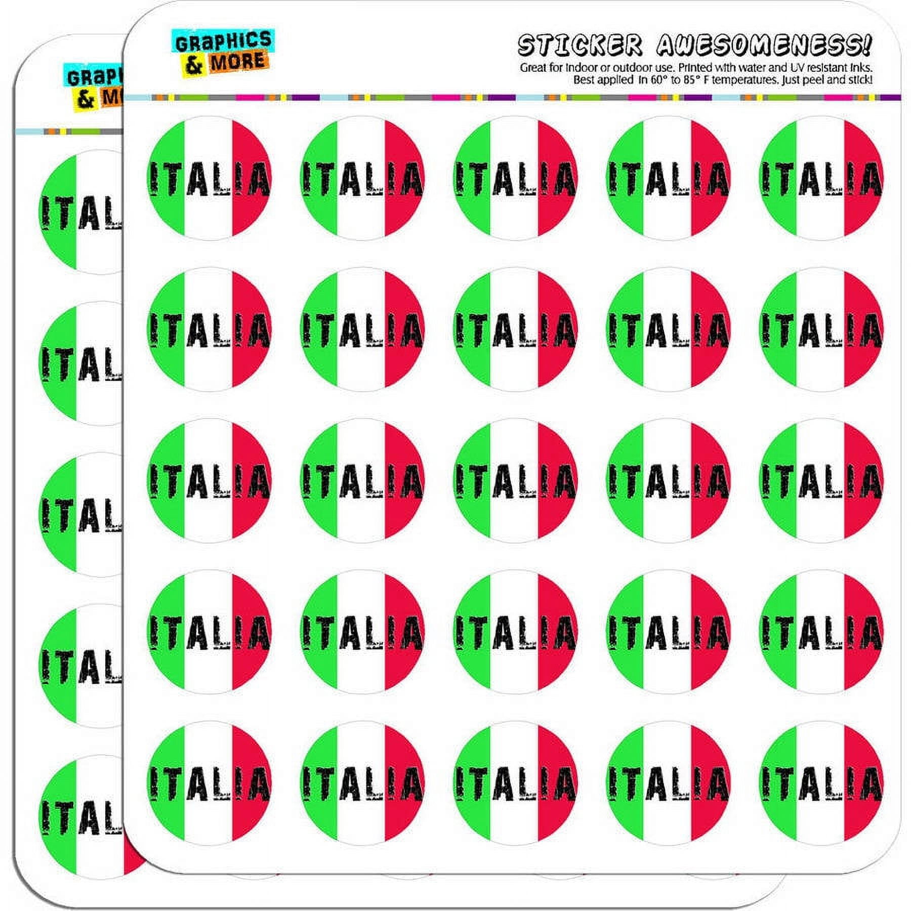 Italia Italy Italian Flag 50 1" Planner Calendar Scrapbooking Crafting ...