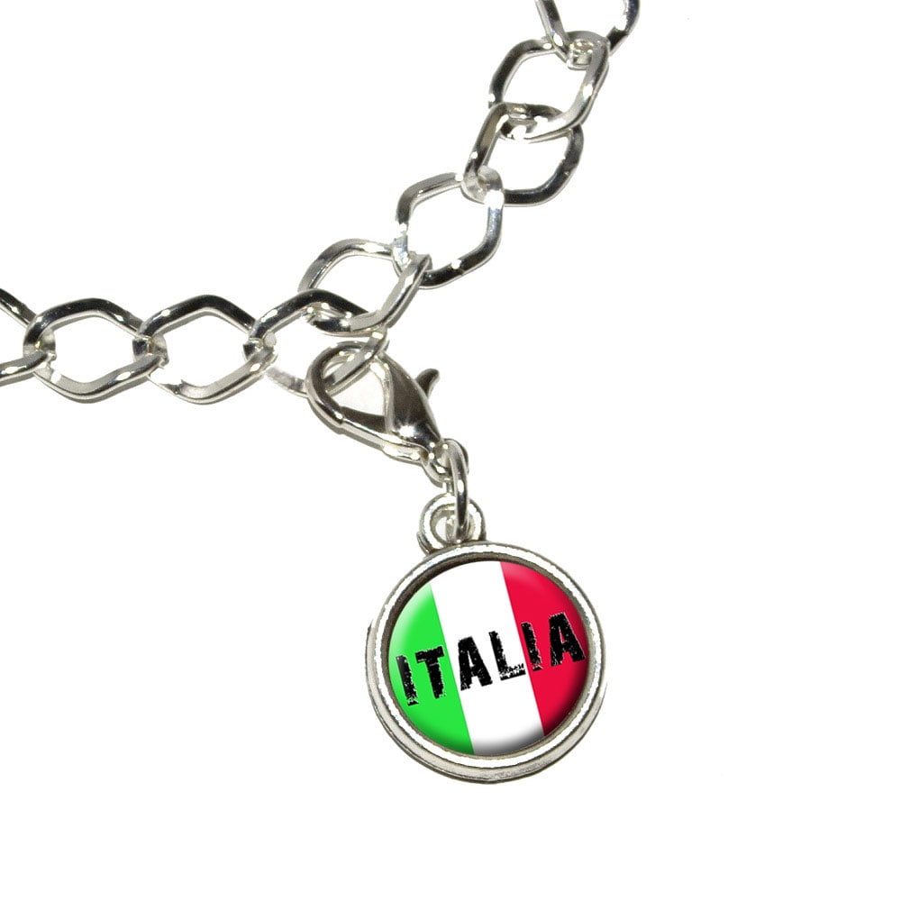 Italia - Italy Italian Flag Bracelet Charm - Walmart.com