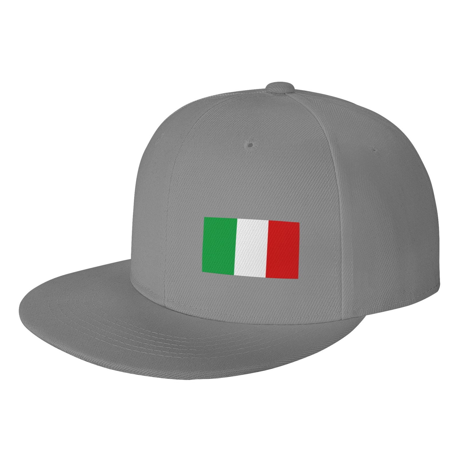 Italia Italy Italian Flag Flat Bill Hats for Men Snapback Skull ...