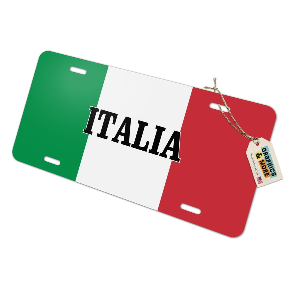Italia Italy Italian Flag Novelty Metal Vanity Tag License Plate ...