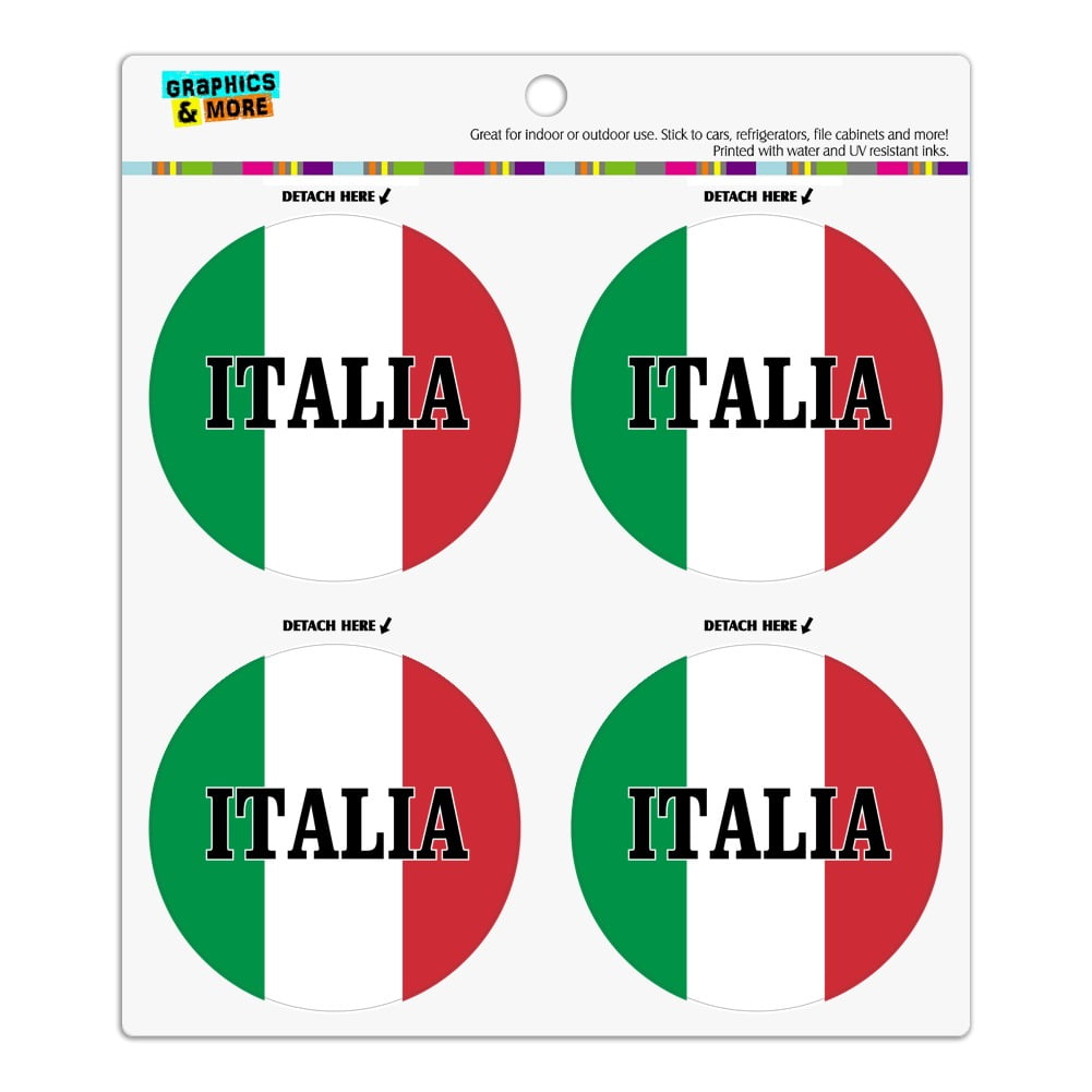 Italia Italy Italian Flag Refrigerator Fridge Locker Vinyl Circle ...