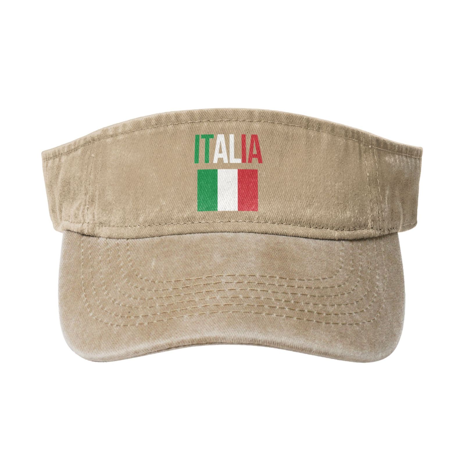 Italia Italy Italian Flag Sun Visor Hats Denim Empty Top Baseball Cap ...