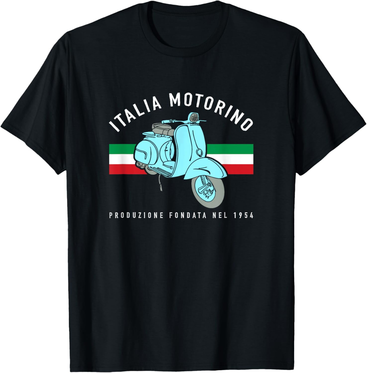 Italia Motorino - Vintage Italian Scooter Italian Flag T-Shirt men and ...