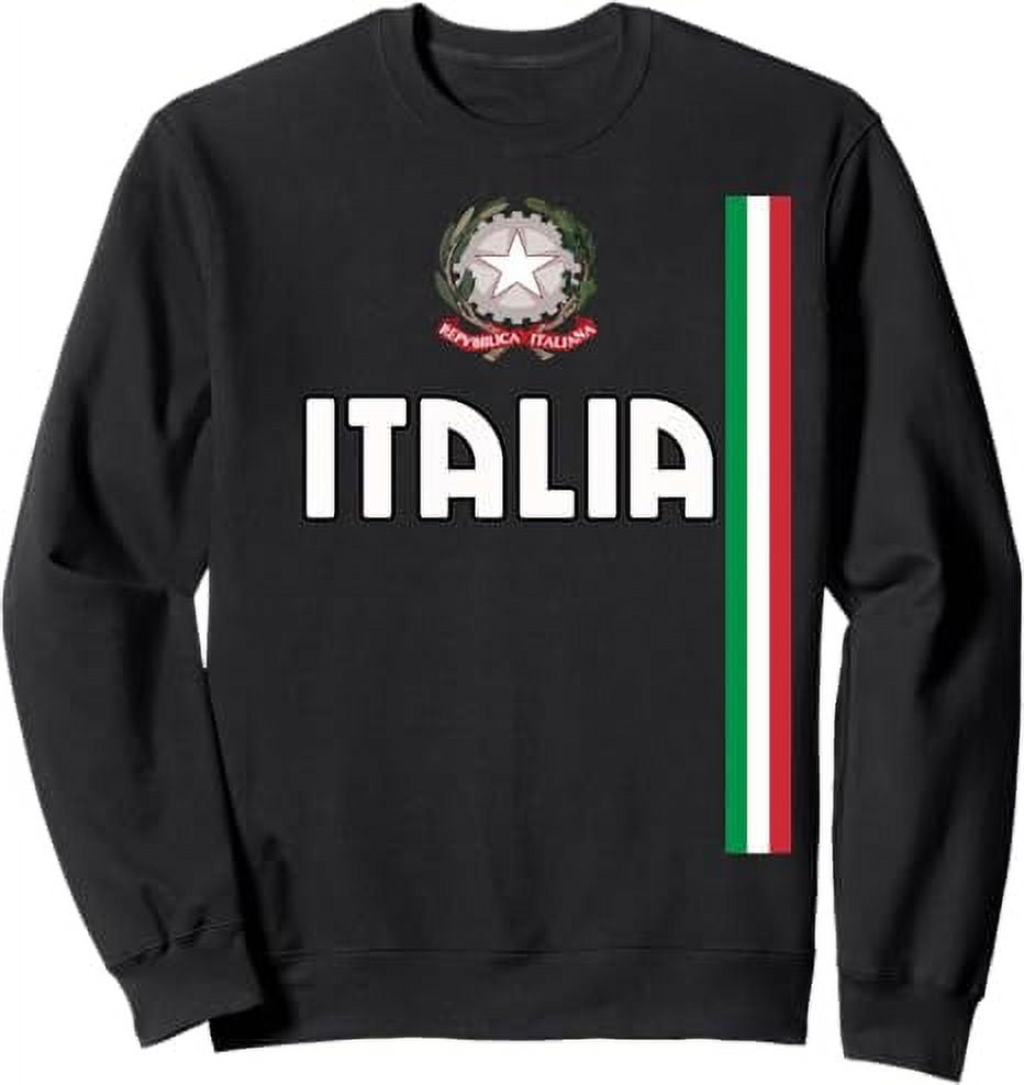 Italia Sports-style Italian Flag and Emblem Design Sweatshirt - Walmart.com
