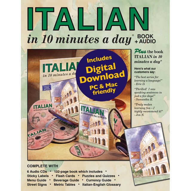 Italian in 10 Minutes a Day Audio CD : Language Course for Beginning ...