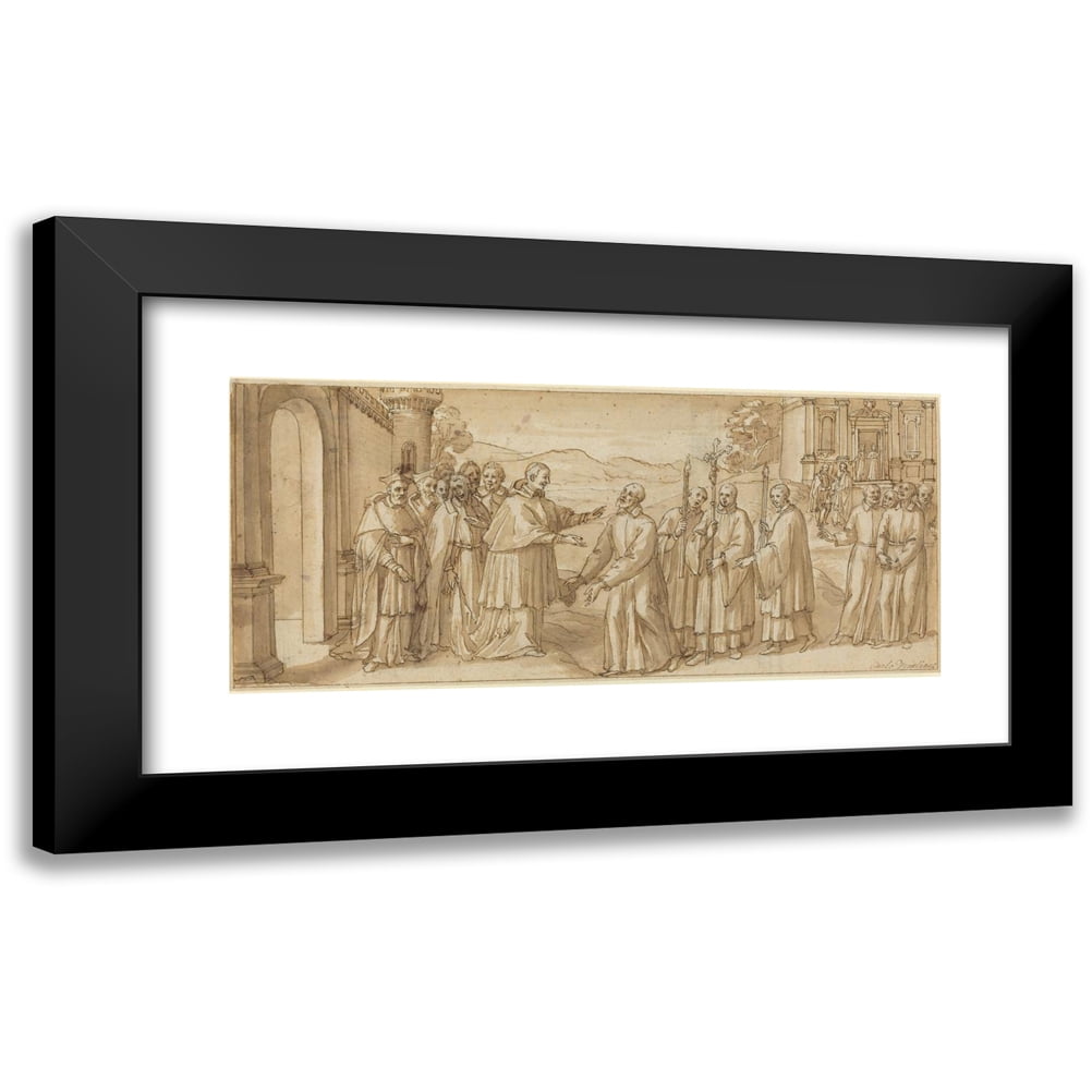Italian 17th Century 24x13 Black Modern Framed Museum Art Print Titled ...