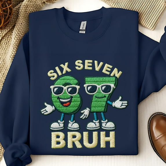 Italian 6-7 Gaming Meme Embroidery Design, Ice Cream Drip Machine ...