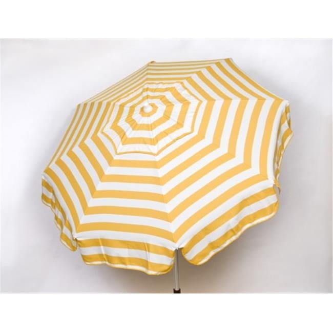 Gan Eden 6' Yellow/White Stripes Market Patio Umbrellas, UV Resistant - Walmart.com