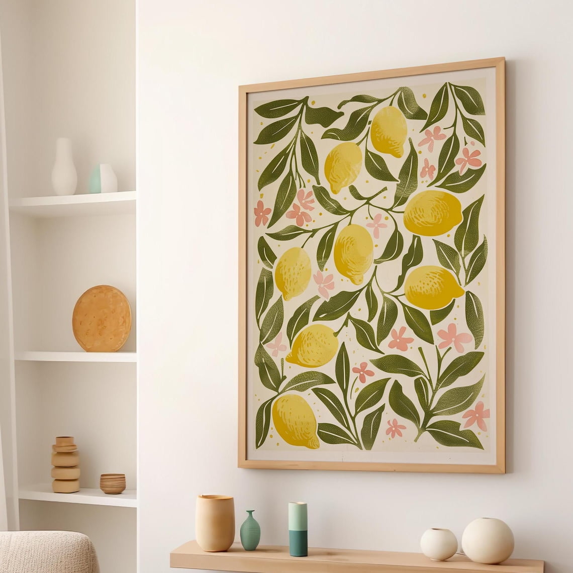Italian Aesthetic Lemon Fruits Mediterranean Kitchen Wall Decor Lemon ...