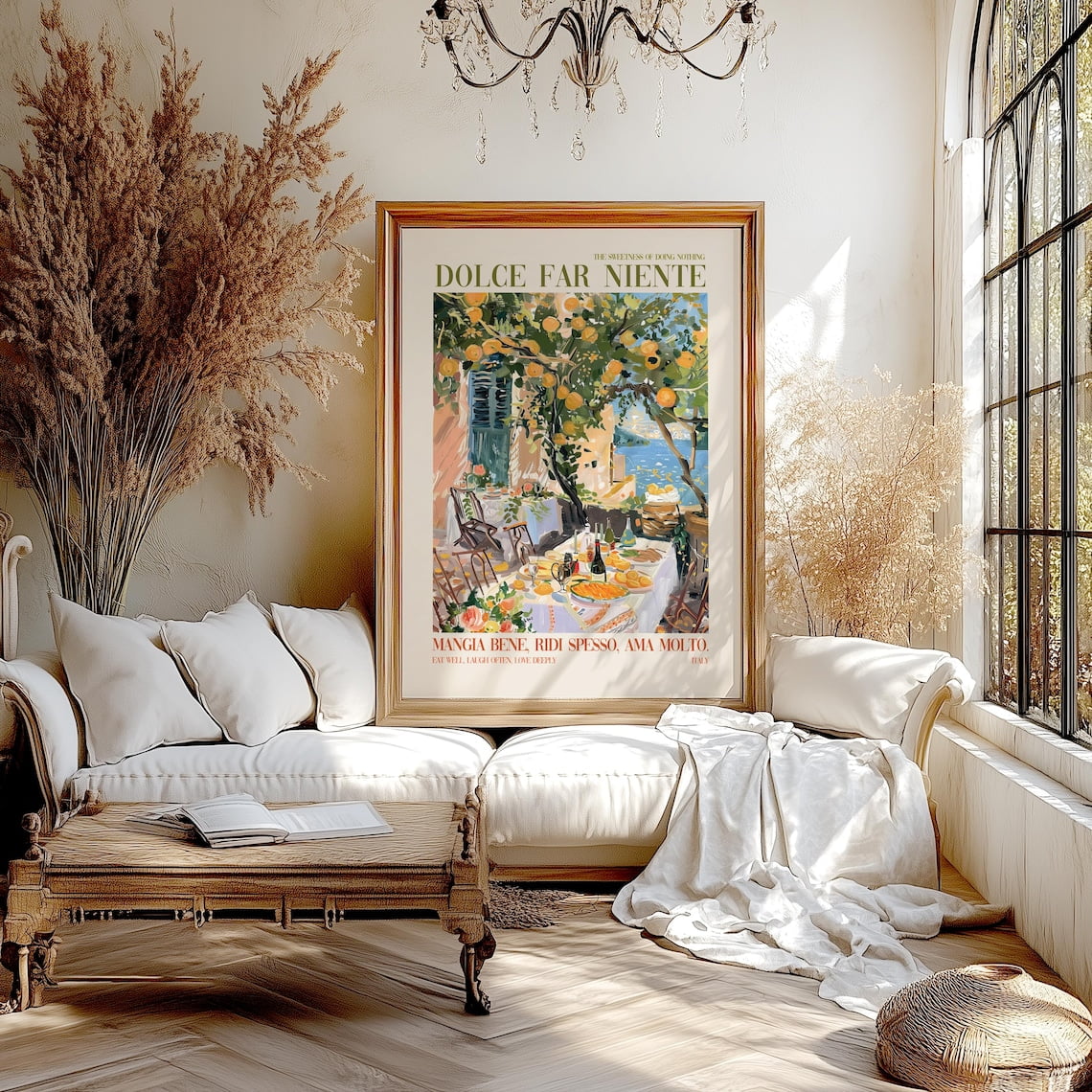 Italian Al Fresco Poster: Amalfi Coast Kitchen Wall Art 2, Unframed ...