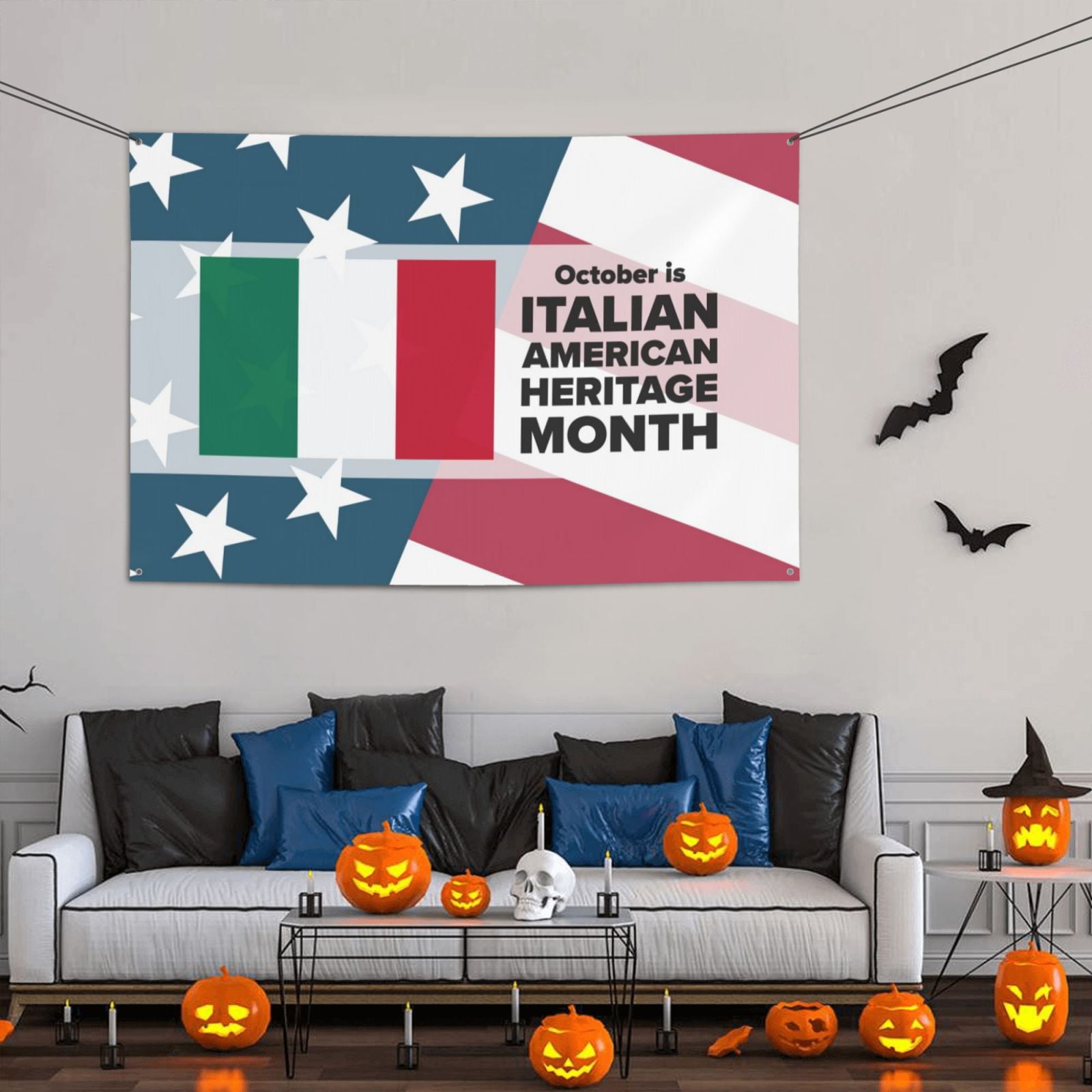 Italian American Heritage Month Banner Party Backdrop Decoration Garden ...