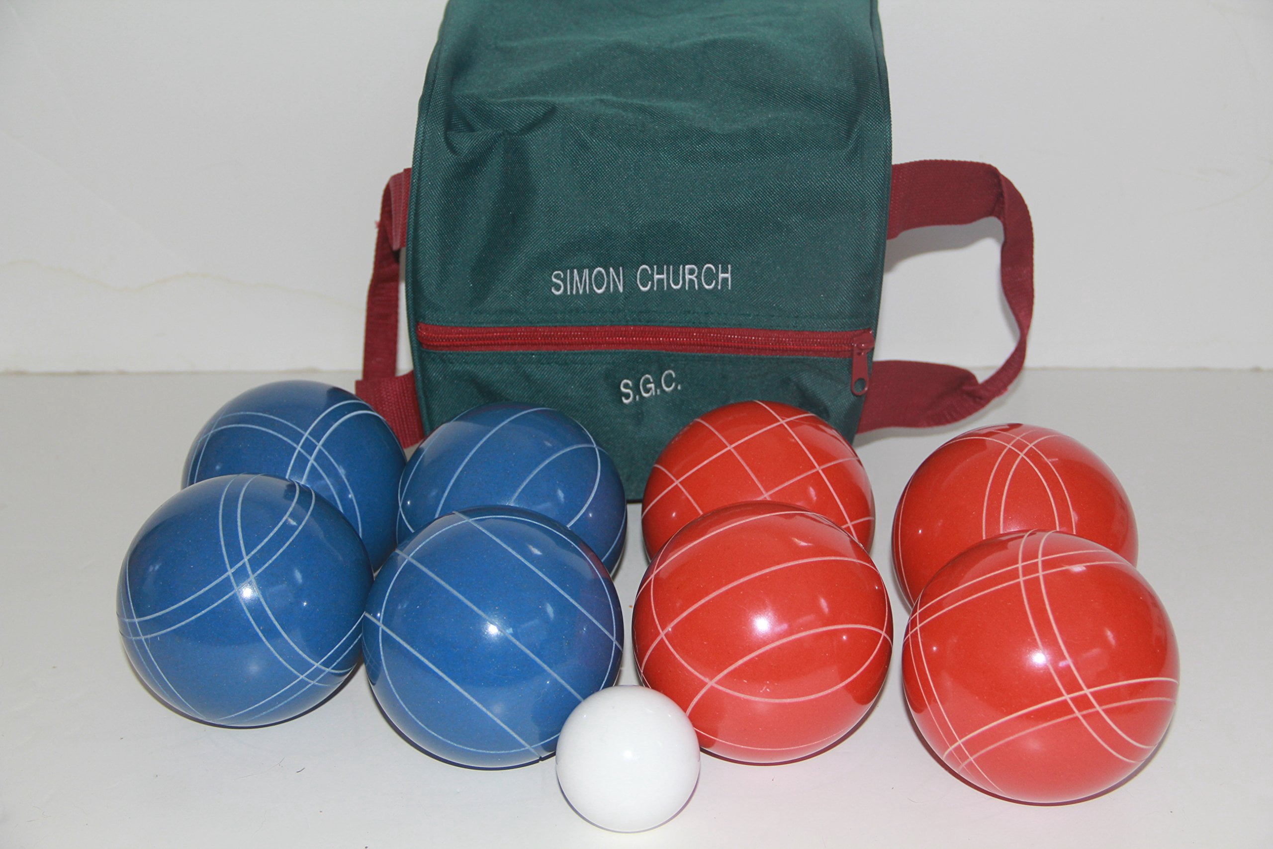 Italian/American Made, 110mm EPCO Bocce Set - Rustic Blue/Orange Balls ...