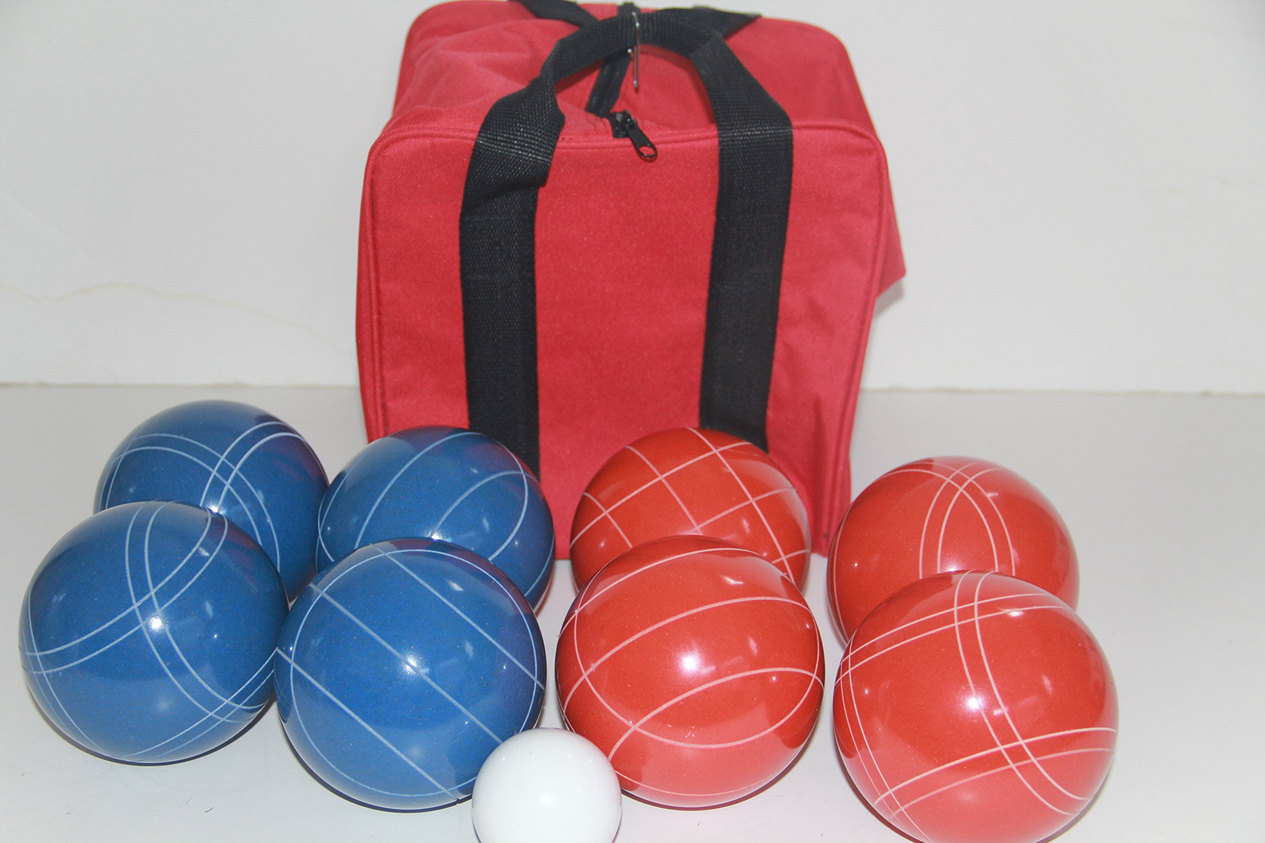 Italian/American Made, 110mm EPCO Bocce Set - Rustic Blue/Orange Balls ...