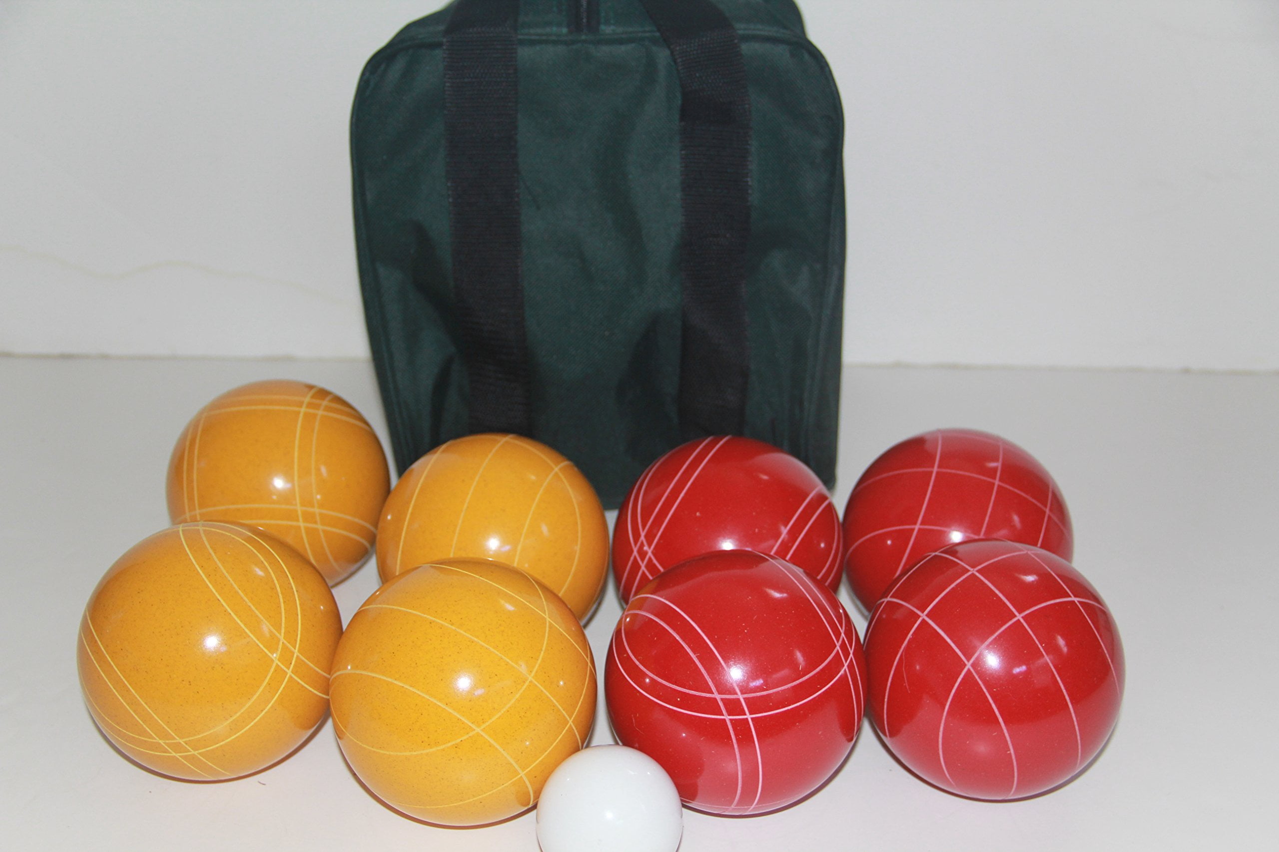 Italian/American Made, 110mm EPCO Bocce Set - Rustic Yellow/Orange ...