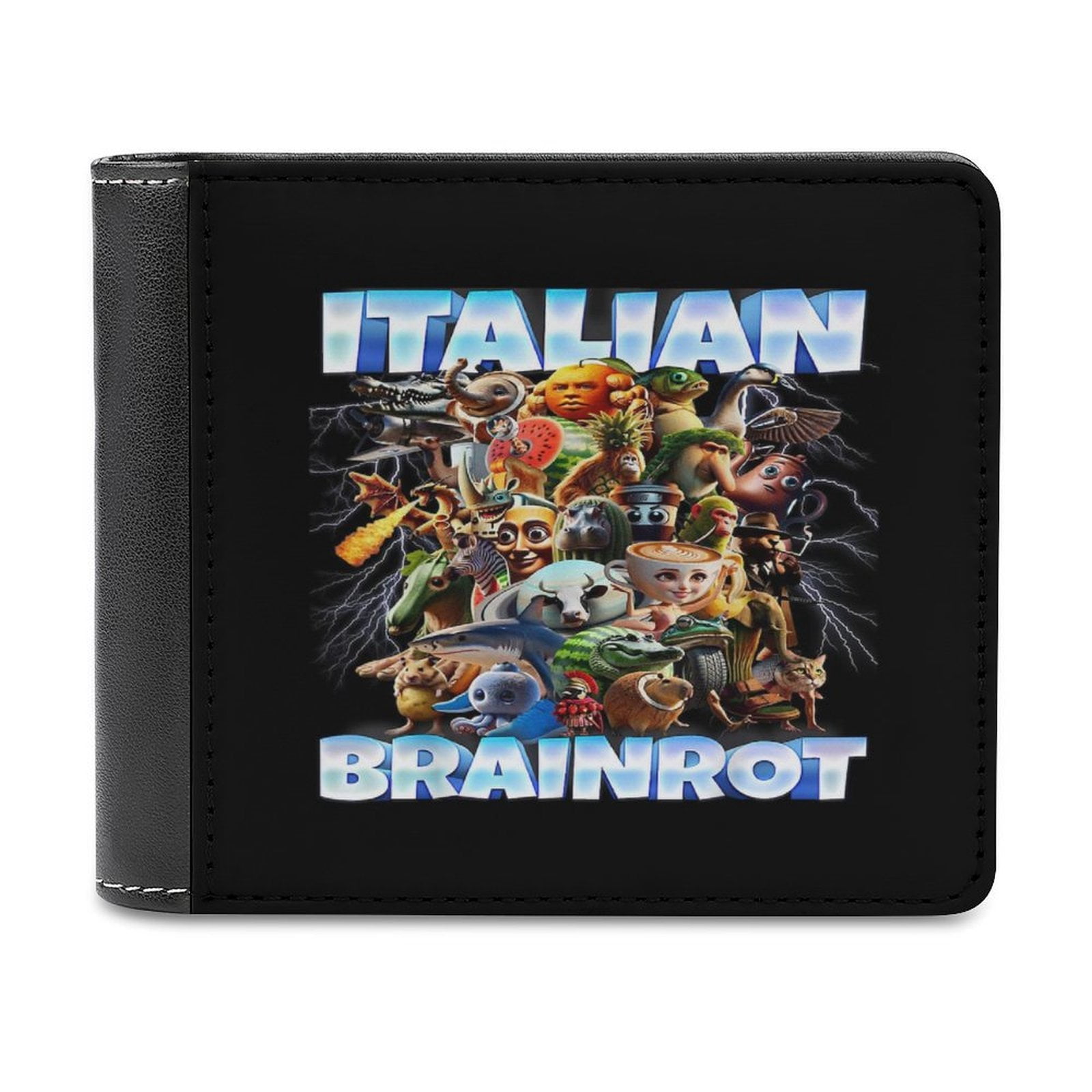 Italian Animal Brainro Wallet for Men Leather Purse Clutch Card Holders ...