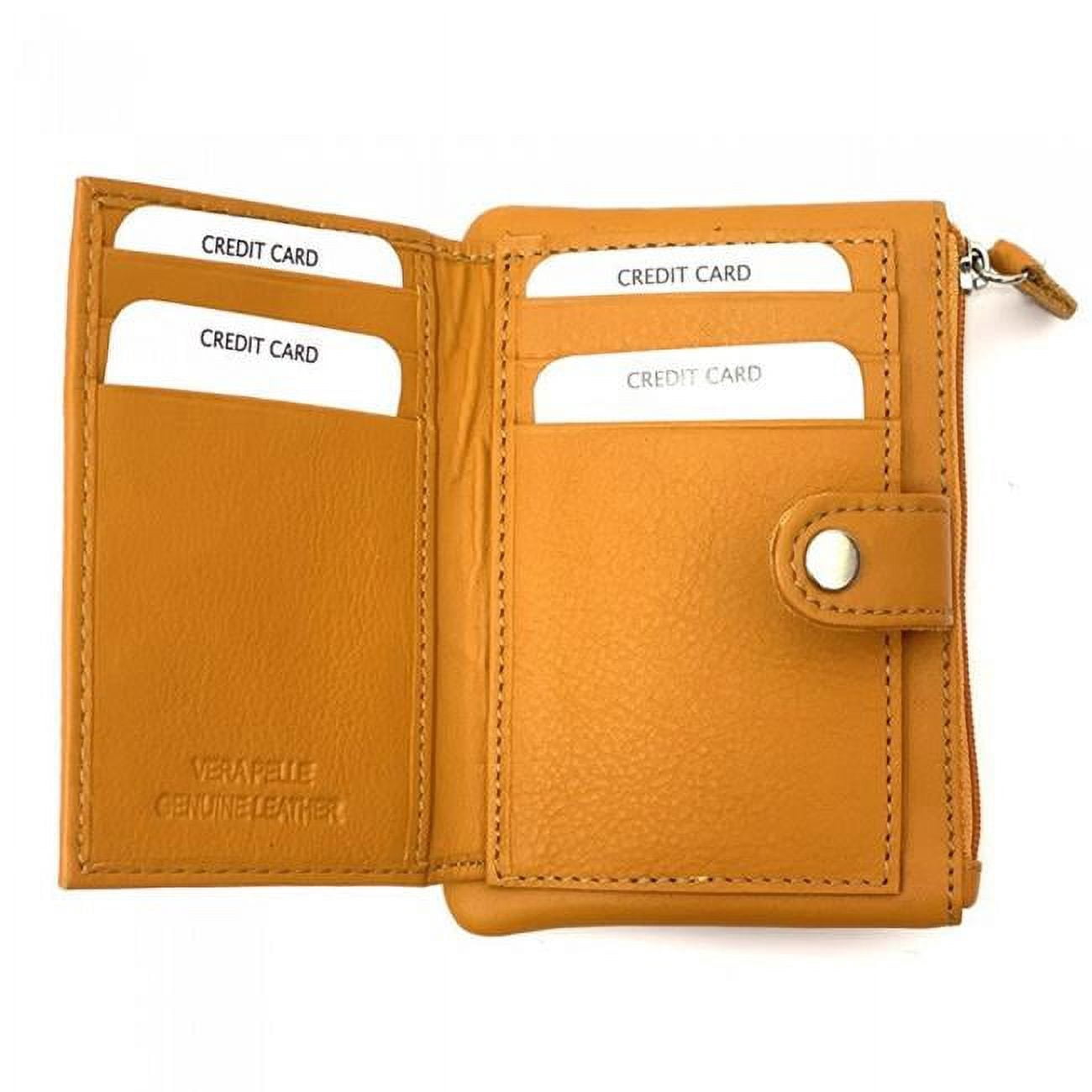 Italian Artisan Alexandra Leather Credit Card Holder with Zip Coin ...